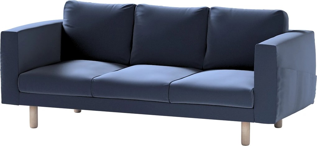 Potah na pohovku IKEA Norsborg 3-místná barva tmavě modrá látka sametová