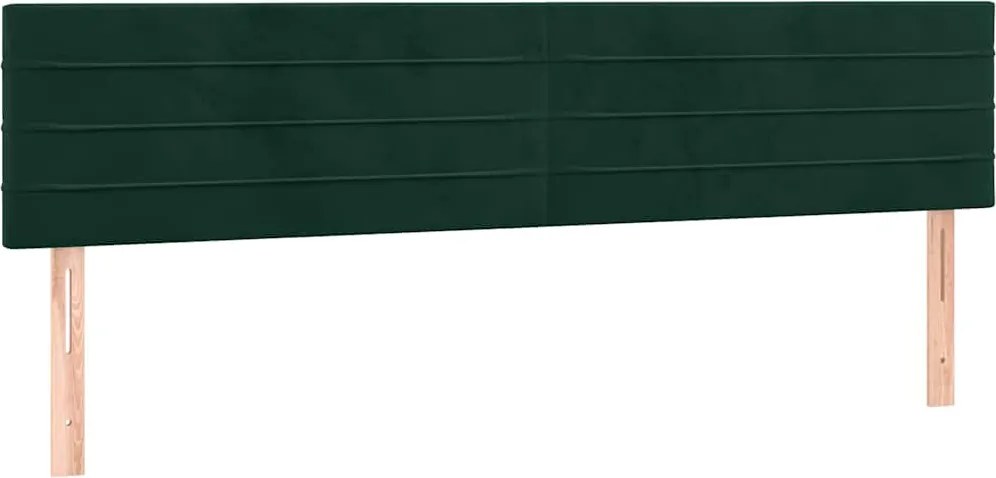 Box spring postel s matrací tmavě zelená 200x200 cm samet 3127574