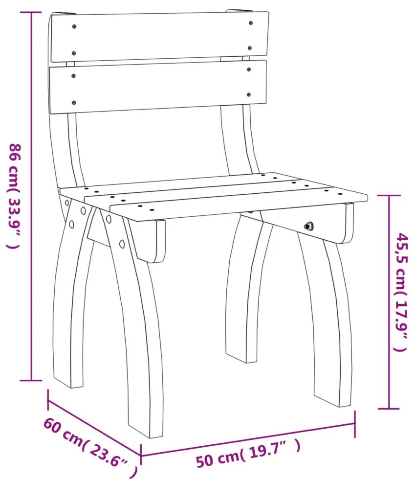 vidaXL Marketos Zahradní židle impregnované borové dřevo