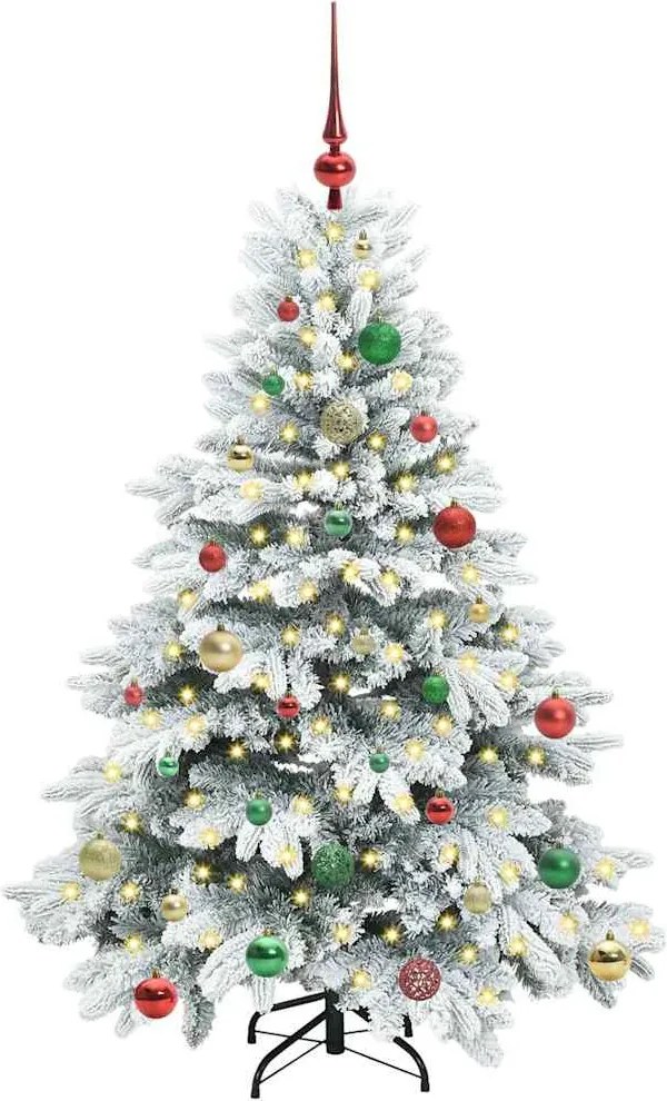 Umělý vánoční stromeček s 150 LED diodami Bílá 150 cm PE a PVC 3397609