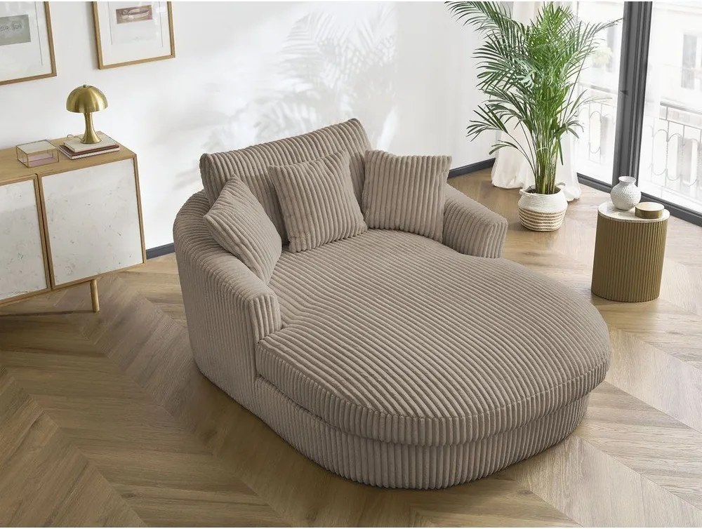 Taupe manšestrové křeslo Belem – Bobochic Paris