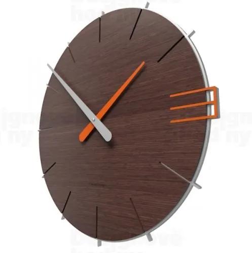 CalleaDesign 10-019n natur Mike wenge 42cm nástěnné hodiny