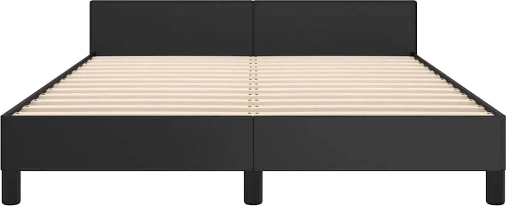 Rám postele s čelem černý 140x200 cm umělá kůže 3125573