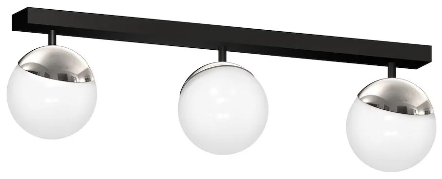 Stropní svítidlo Sfera, 3x bílé skleněné stínítko, b/ch