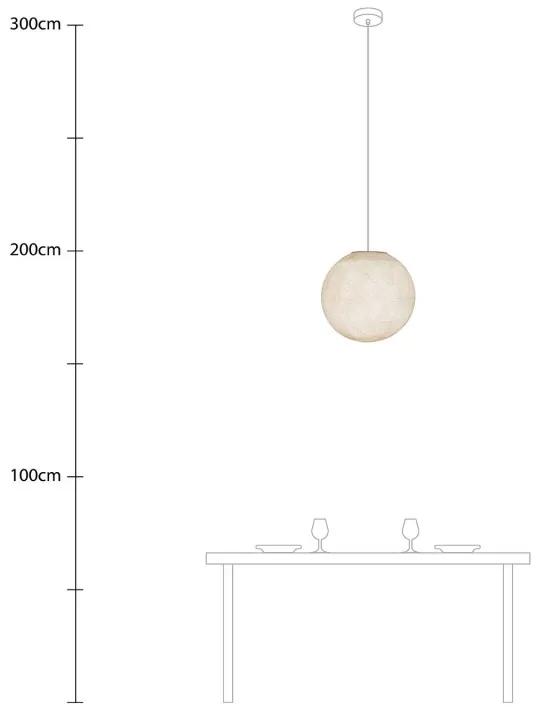 creative cables Stínidlo tvaru koule z polyesterového vlákna - 100% vyrobené ručně Barva komponentu: Bílá, Velikost ⌀: L - 42cm