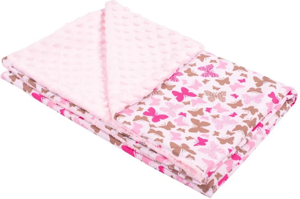 Dětská deka z Minky New Baby růžová 80x102 cm