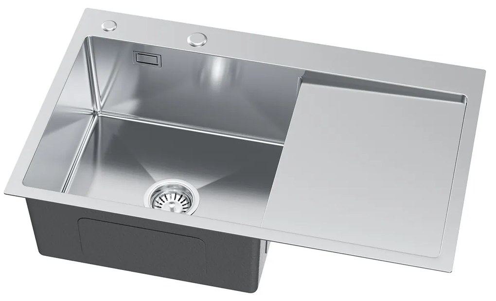 Erga HD, 1-komorový ocelový dřez 780x490x210 mm, levý, ocelová, ERG-MLS-HD7849L