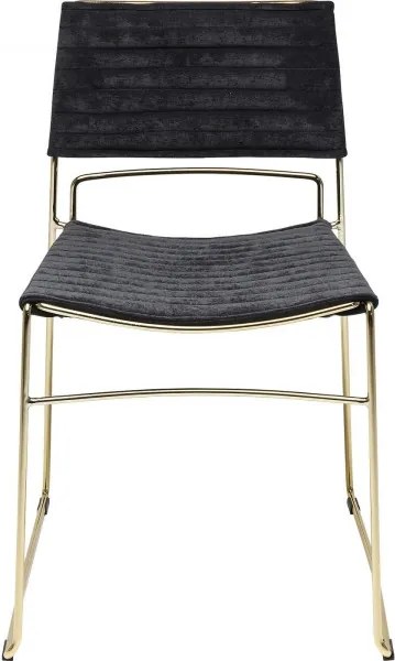 Sada 2 ks Židle Hugo  zlatý rám 75,5 × 48 × 45,3 cm KARE DESIGN