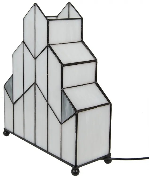 Stolní lampa Tiffany v neobvyklém tvaru Pietronella – 30x4x25 cm