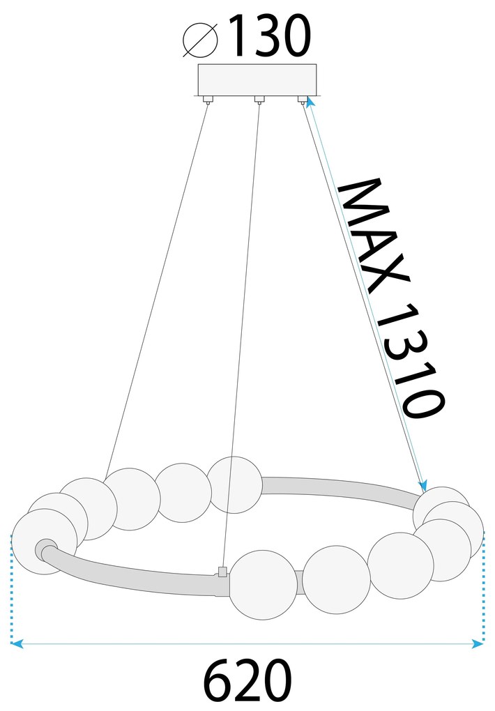 Toolight Led osvětlení v moderním stylu APP1553-CP Gold