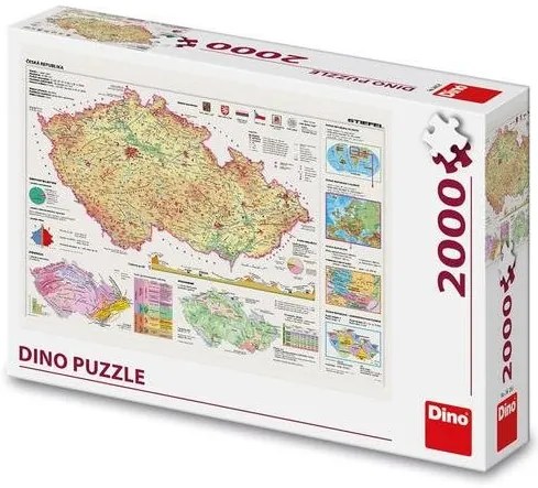 Puzzle dino mapy české republiky