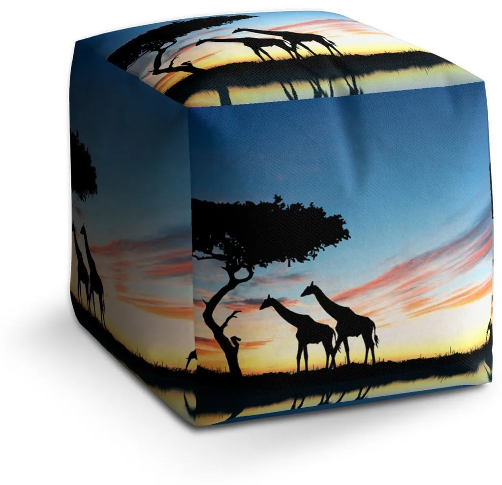 Sablio Taburet Cube Sahara: 40x40x40 cm