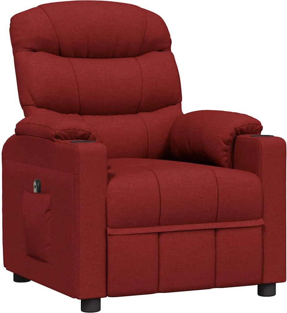 Elektrické polohovací křeslo vínové textil 3143494