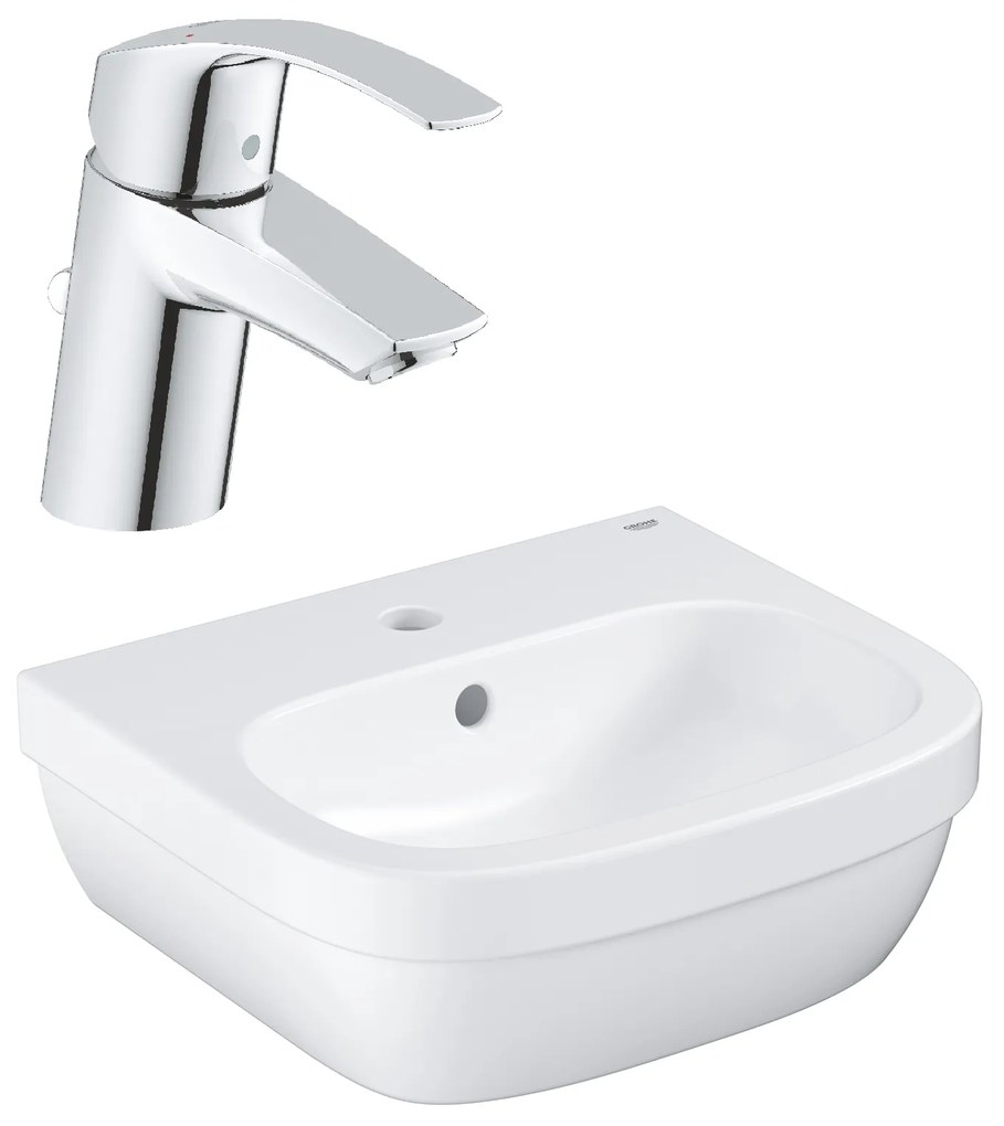 Set umyvadlo Grohe Euro Ceramic 39324000, umyvadlová baterie Grohe Eurosmart 33265002