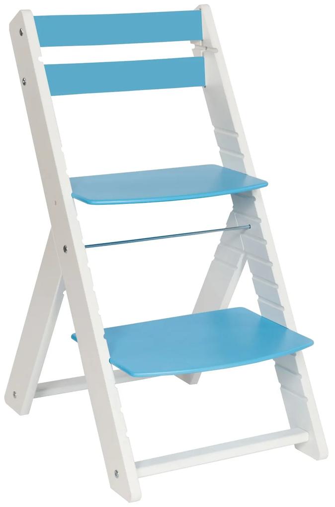 Wood Partner Rostoucí židle Vendy - bílá / modrá