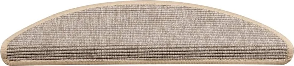 Schodové rohože 15 ks 56 x 17 x 3 cm stříbrné, půlkulaté 326895