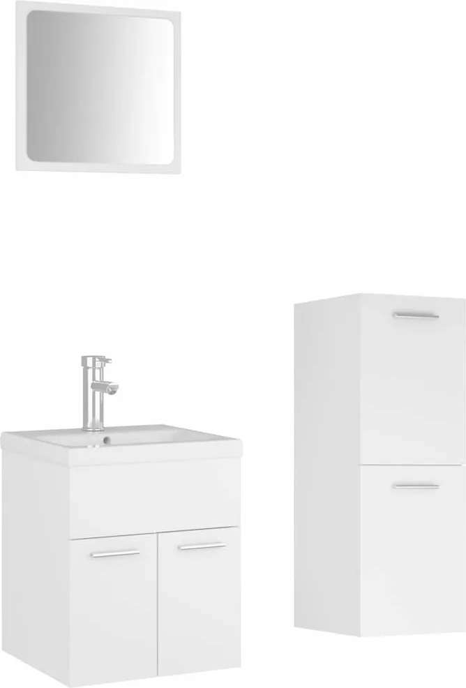 Set koupelnového nábytku bílý dřevotříska 3071441