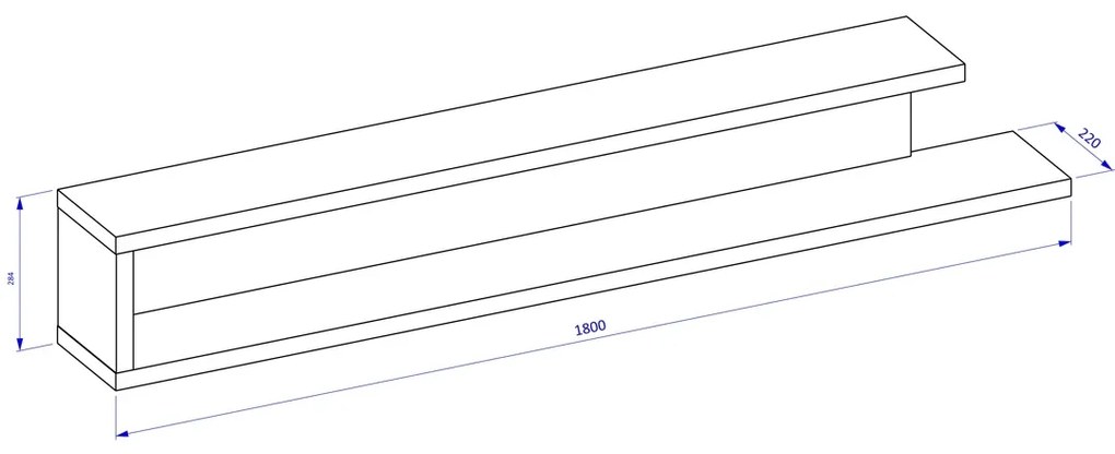 Moderní obývací stěna Cirila Dub Samdal/Bílý lesk