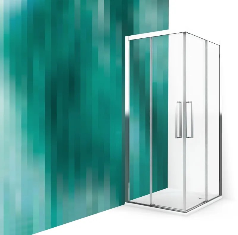 Sprchové dveře Roltechnik ECS2L / 800 / 2050 - černý elox / transparent, 560-800000L-05-02