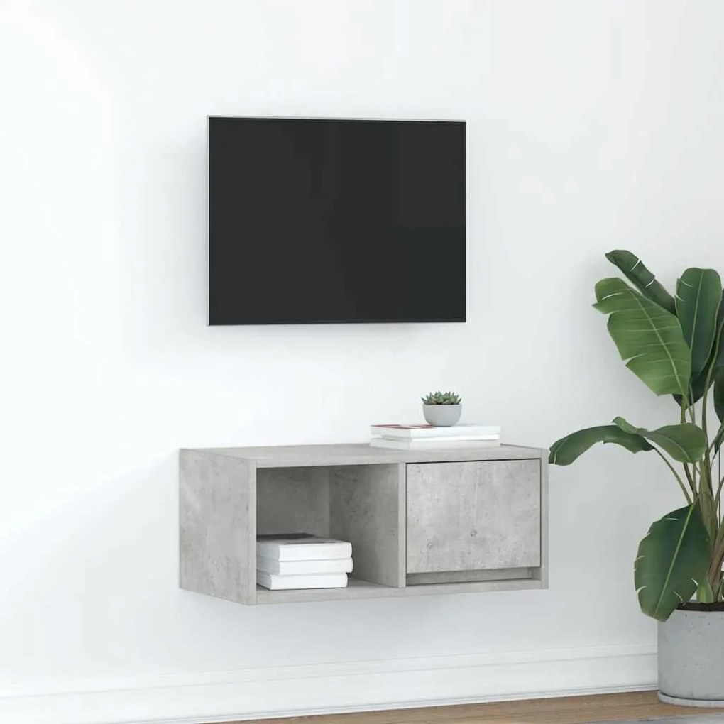TV skříňka betonově šedá 60x31x25,5 cm kompozitní dřevo