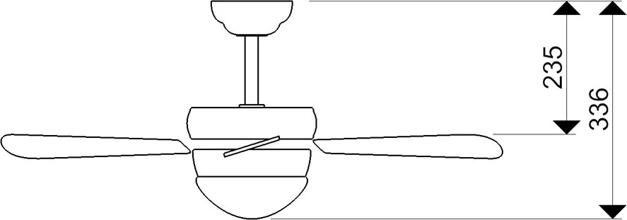 AireRyder FN43315 Classic, stropní ventilátor se světlem