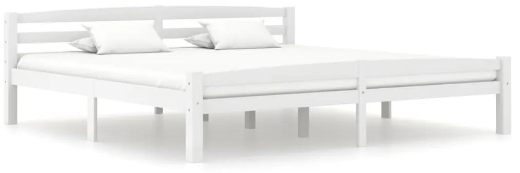 Rám postele bílý masivní borové dřevo 180 x 200 cm,  322073