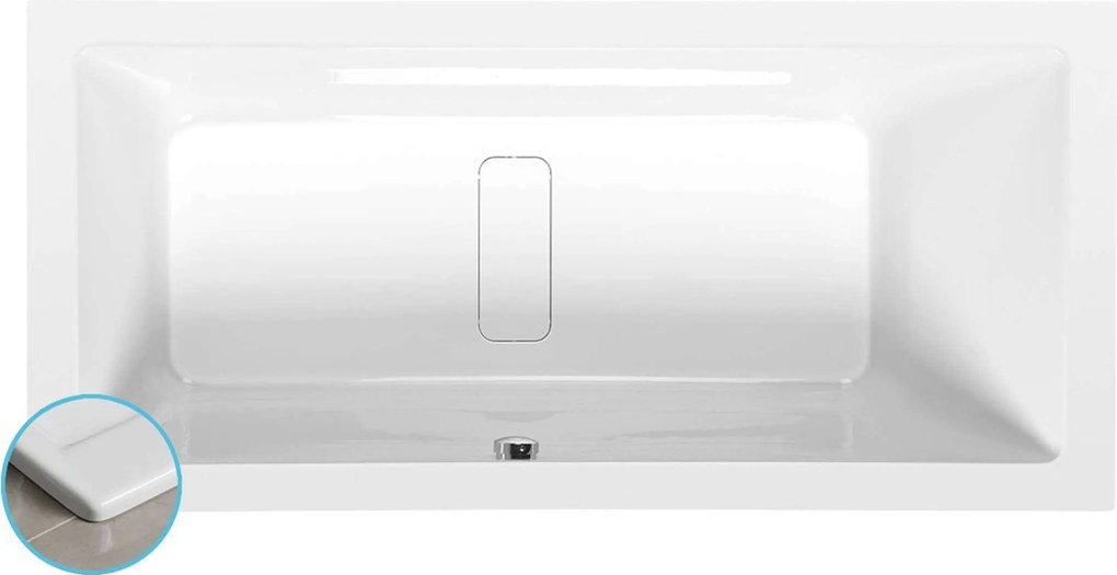 Polysan - Vana Marlene Slim, 170x80x48 cm, bílá 72403S