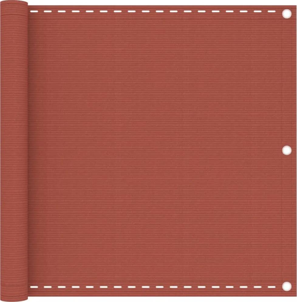 vidaXL Balkonová zástěna 90 x 400 cm HDPE [42314] Barva: Červená