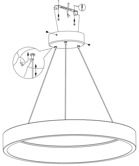 Eglo 900068 - LED RGBW Stmívatelný lustr na lanku MARGHERA-Z LED/26W/230V