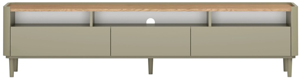 TV stolek Elivo 200 cm na nožkách - eukalyptus / dub baltic dune
