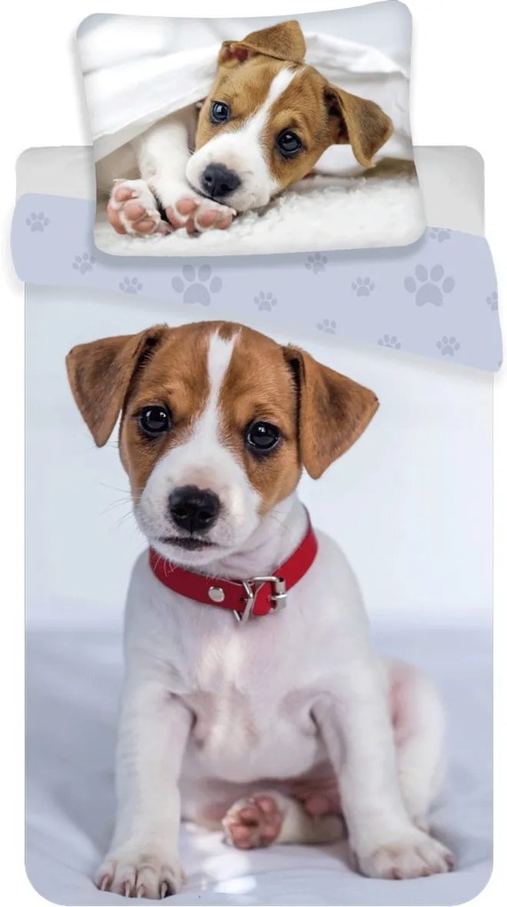 Jerry Fabrics Povlečení Jack Russel JF - 140x200, 70x90, 100% bavlna