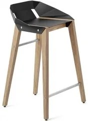 Barová židle Tabanda DIAGO, 62cm, dubová podnož (RAL9004)