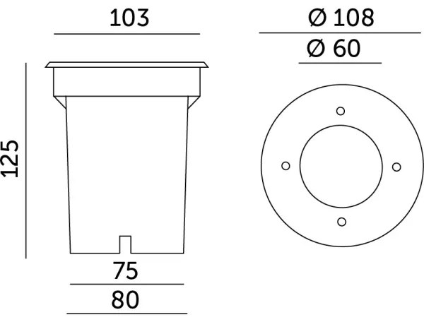 Venkovní zápustné svítidlo ENTRADA2 1xGU10/50W/230V IP65