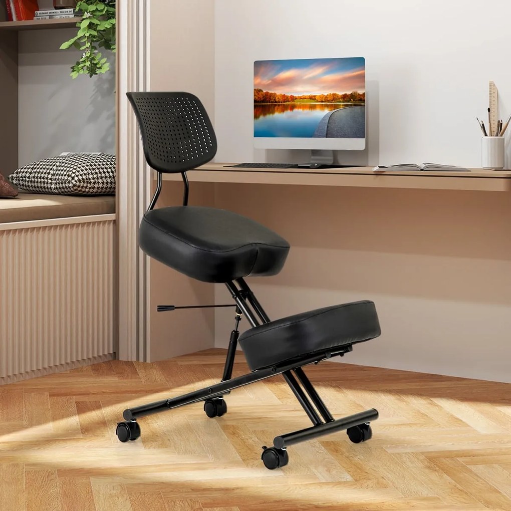 Costway Ergonomické klečící křeslo se šikmým sedákem pro úlevu od bolesti