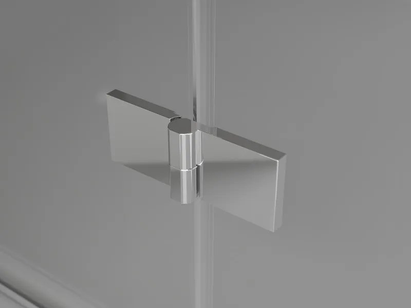 Mexen Mist-H Duo, 2-křídlý výklopný sprchový kout 90 x 80 cm, čiré sklo, chromový profil, 8A5-090L-080P-01-00