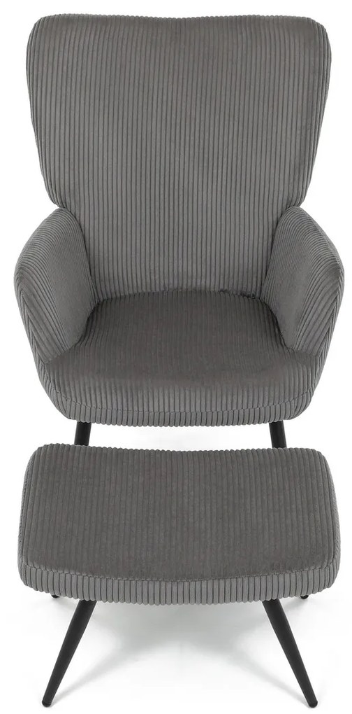 Relaxační křeslo s podnožkou L7285 GREY6, šedá