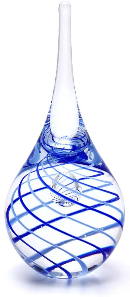 Skleněné těžítko - dekor 01, Modrá/Modrá světlá, 20 cm | České sklo od Artcristal Bohemia