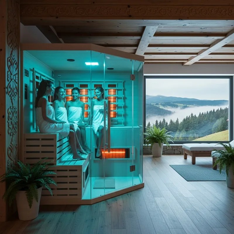 BPS-koupelny Infrasauna Relax HYD-3945 180x180, 5-6 osob