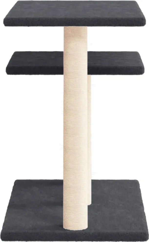 Škrabadlo pro kočky s plošinami tmavě šedé 62,5 cm 172048
