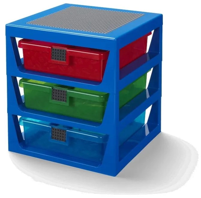 Modrý organizér se 3 zásuvkami LEGO® Storage