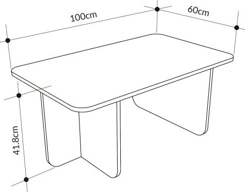 Konferenční stolek Houseland Hillary 100 cm dub safírový/pískovec