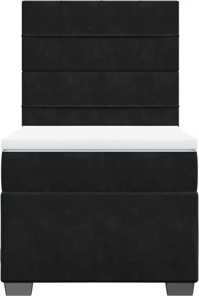 Box spring postel s matrací černá 90x200 cm samet 3293112