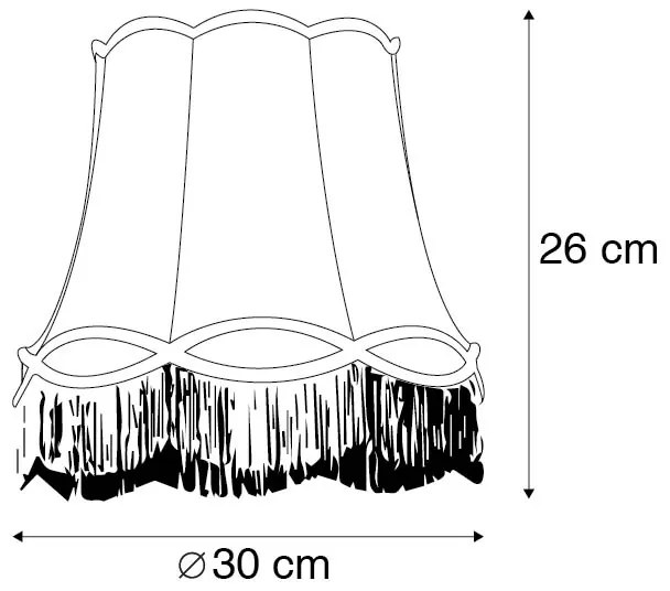 Stínidlo z látky zlaté 30 cm - Granny
