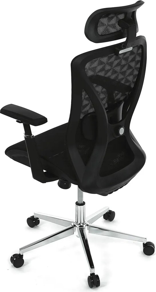 Ergonomická kancelářská židle NILS - černá síťovina