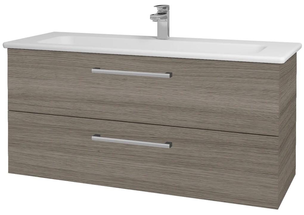 Dřevojas Koupelnová skříň GIO SZZ2 120 Varianta: M01 Bílá mat / Úchytka T04 / M01 Bílá mat