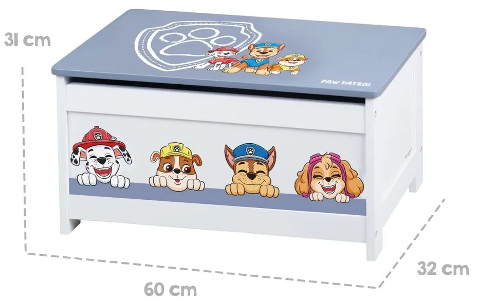 Dětský úložný box 60x32x30 cm Paw Patrol – Roba