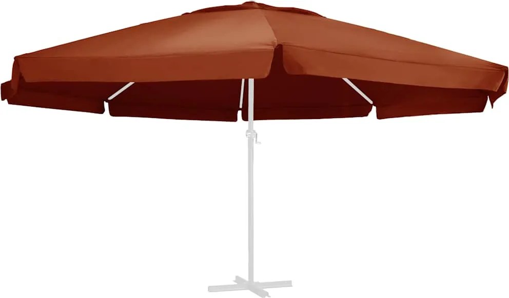 Náhradní potah na zahradní slunečník terakotový 610 cm 312551