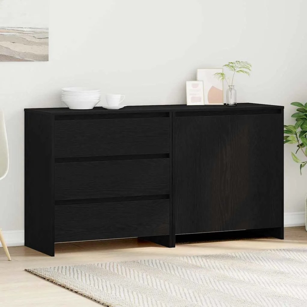 Servírovací skříň 2 ks Černá 70 x 41 x 75 cm Kompozitní dřevo 3332523