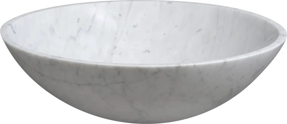 Sapho, BLOK kamenné umyvadlo 42x14 cm, bílá carrara, 2401-42