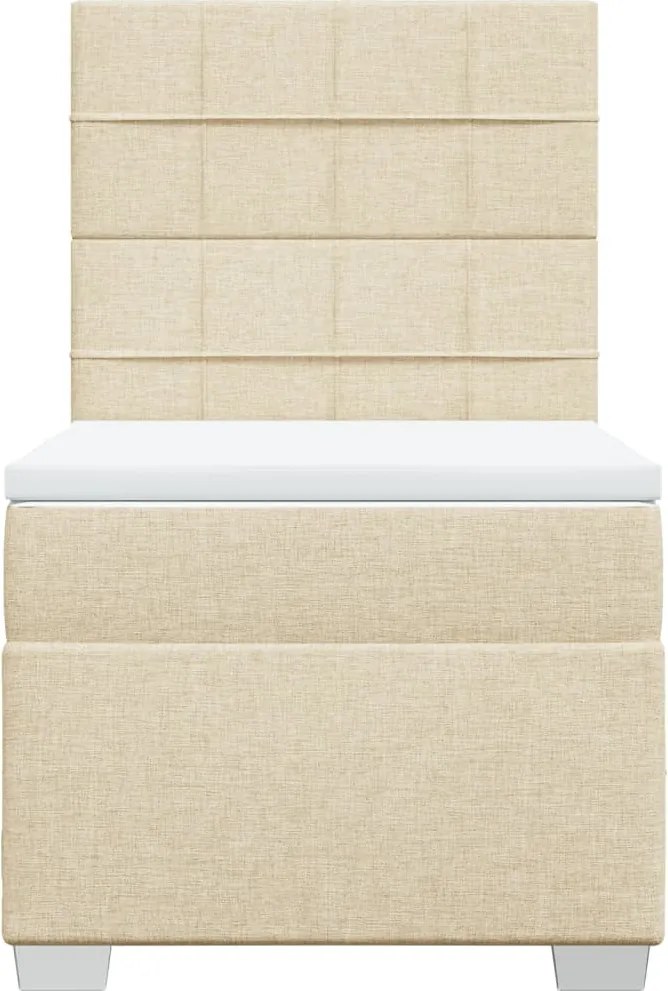 Box spring postel s matrací krémová 90x190 cm textil 3290348